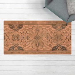 Bilderwelten Kork-Teppich Vintage weiss Korkmatte - Holzpaneel Persisch Vintage II - Ornamente Wohnzimmer Schlafzimmer