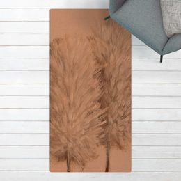Bilderwelten Kork-Teppich Abstrakt beige originell Korkmatte - Sehnsucht nach Stille - Gr&auml;ser Wohnzimmer Schlafzimmer
