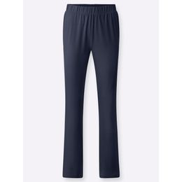 Damen Schlupfhosemarine, Gr. 44, unifarben, 95% Baumwolle, 5% Elasthan, Hosen