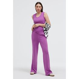 Damen Tanktop, lila, Gr. M, SENSES.THE LABEL, bedruckt, Feinripp, Material: 96% Baumwolle, 4% Elasthan, Tops, mit Baumwolle