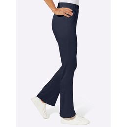 Damen Schlupfhosemarine, Gr. 42, unifarben, 95% Baumwolle, 5% Elasthan, Hosen