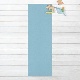 Bilderwelten Kork-Teppich Unifarben blau Korkmatte - Pastellblau - Deko Wohnzimmer Schlafzimmer