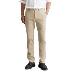 Marc O'Polo Chinohose MARC O'POLO "aus Bio-Baumwoll-Twill", Herren, Gr. 30, L&auml;nge 34, beige (soybean), Obermaterial: 97% Baumwolle, 3% Elasthan, unifarben, slim fit normal, Hosen Chinohose