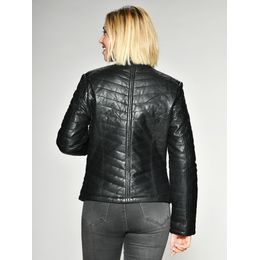 Mustang Damen Lederjacke "Henrietta", schwarz, Gr. S, Obermaterial: 100% Lammleder. Futter: 100% Polyester, Jacken