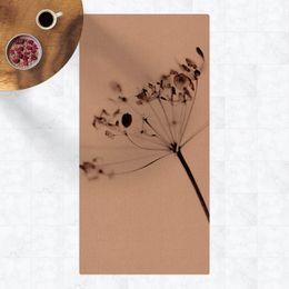 Bilderwelten Kork-Teppich Tropisch beige Korkmatte - Makroaufnahme Trockenblume im Schatten - Gr&auml;ser Wohnzimmer Schlafzimmer
