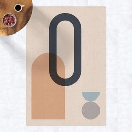Bilderwelten Kork-Teppich Abstrakt beige Korkmatte - Bauhaus Gera - Geometrisch Wohnzimmer Schlafzimmer