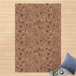 Bilderwelten Kork-Teppich modern grau Mosaik - Detailliertes Terrazzo Muster Massa - Deko Wohnzimmer Schlafzimmer