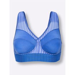 w&auml;schepur W&Auml;SCHEPUR Damen Sport-BH, Gr. 80, blau, 70% Polyamid, 30% Elasthan, BHs