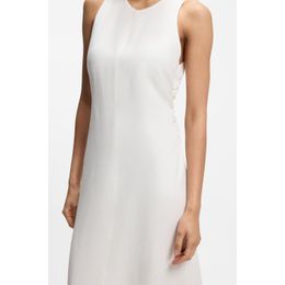 BOSS Orange Damen Sommerkleid "Delinna Premium Damenmode"open wei&szlig; 118, Gr. 44, unifarben, Web, Obermaterial: 53% Leinen, 47% Viskose, Kleider, aus