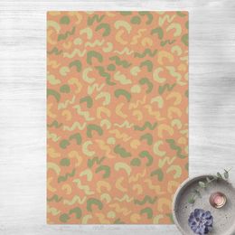 Bilderwelten Kork-Teppich Illustration gr&uuml;n Korkmatte - Dicke Pinselstriche Botanik - Geometrisch Wohnzimmer Schlafzimmer