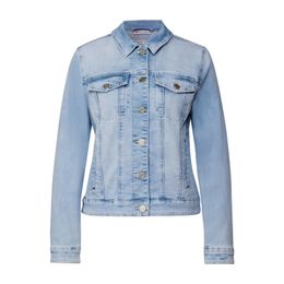 Street One Damen Jeansjackeultra bleached wash, Gr. 42, unifarben, Denim/Jeans, Obermaterial: 63% Baumwolle, 25% Polyester, 10% Viskose, 2% Elasthan,