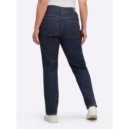 sheego Damen Bequeme Jeans, blau, Gr. 56, unifarben, 99% Baumwolle, 1% Elasthan, Jeans