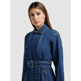 Khujo Damen Langmantel "Hera"mid blau, Gr. XS, Obermaterial: 100% Baumwolle. Futter: 100% Polyester, M&auml;ntel, Trenchcoat aus Jeans