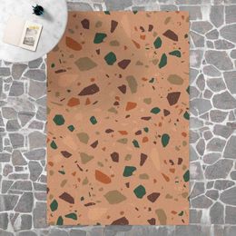 Bilderwelten Kork-Teppich modern gr&uuml;n Mosaik - Detailliertes Terrazzo Muster Grosseto - Deko Wohnzimmer Schlafzimmer