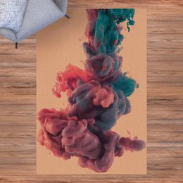 Bilderwelten Kork-Teppich Abstrakt violett Korkmatte - Abstrakte fl&uuml;ssige Farbe - Deko Wohnzimmer Schlafzimmer