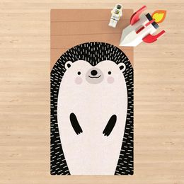 Kork-Teppich - Tierpark mit Mustern - Igel - Illustration weiss Tiere Korkmatte Deko Kinderzimmer Baby M&auml;dchen Jungen