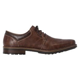 Rieker Herren Schn&uuml;rschuh, Gr. 45, braun, Lederimitat, Schuhe, mit gepolsterter Innensohle, Freizeitschuh, Halbschuh, Schn&uuml;rschuh
