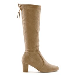 Lascana Damen Schlupfstiefel "Schlupfboots, Slouchy Boots, Slip-On", Gr. 35, braun, Obermaterial: 100% Textilmaterial. Decksohle: 100% Lederimitat.