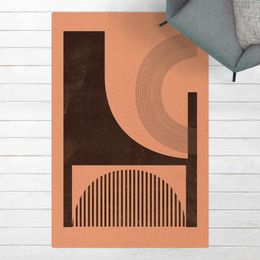 Bilderwelten Kork-Teppich Abstrakt schwarz weiss originell Korkmatte - Bauhaus verh&uuml;llte Galaxie - Geometrisch Wohnzimmer Schlafzimmer