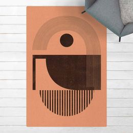 Bilderwelten Kork-Teppich Abstrakt schwarz weiss originell Korkmatte - Bauhaus verborgene Galaxie - Geometrisch Wohnzimmer Schlafzimmer