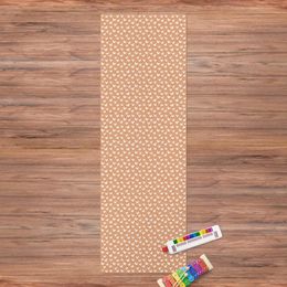 Bilderwelten Kork-Teppich Illustration weiss Korkmatte - Gezeichnete Herzen Wei&szlig; - Herz Kinderzimmer Baby M&auml;dchen Jungen
