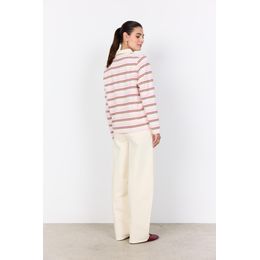 soyaconcept Damen Poloshirt "SC-BASE 2"rose combi, Gr. L, gestreift, Jersey, Obermaterial: 100% Baumwolle, Shirts, aus Baumwolle, Regular Fit,