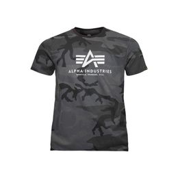 Herren T-Shirt "Basic T-Shirt", schwarz, Gr. XXXL, Alpha Industries, bedruckt, Single Jersey, Obermaterial: 100% Baumwolle, Shirts, Baumwolle,