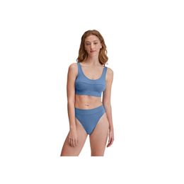 Calida Damen Slip "Slip Elastic High Waist 1er Pack", Gr. 36, blau, Obermaterial: 94% Baumwolle CO. 6% Elasthan EL., Unterhosen
