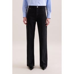 Seidensticker Damen 5-Pocket-Hose, schwarz, Gr. 46, unifarben, 100% Baumwolle, Hosen