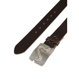 Damen Lederg&uuml;rtel "Wechselg&uuml;rtel", braun, Gr. 105, RETTUNGSRING G&Uuml;RTEL, B&uuml;ffelleder, G&uuml;rtel