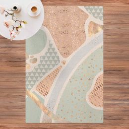 Bilderwelten Kork-Teppich Abstrakt blau Himmel Korkmatte - Abstrakte Seelandschaft Pastellmuster - Himmel Kinderzimmer Baby M&auml;dchen Jungen