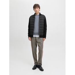 Jack & Jones JACK & JONES Herren Strickjacke "JJEPERFECT KNIT HYBRID CARDIGAN SN", schwarz, Gr. XL, Strick, Obermaterial: 100% Baumwolle, Strickjacken