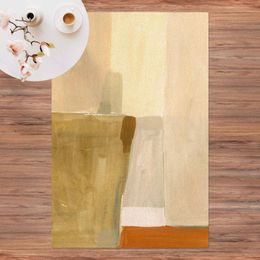 Bilderwelten Kork-Teppich modern beige originell Aquarell - Balkon in Italien - Deko Wohnzimmer Schlafzimmer