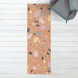 Bilderwelten Kork-Teppich modern bunt Mosaik - Detailliertes Terrazzo Muster Capri - Deko Wohnzimmer Schlafzimmer