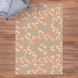Bilderwelten Kork-Teppich Illustration blau Korkmatte - Dicke Pinselstriche Eismeer - Geometrisch Wohnzimmer Schlafzimmer