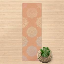 Kork-Teppich - Indisches Mandala Pastell - Orientalisch bunt Spirituell Korkmatte Mandala Wohnzimmer Schlafzimmer