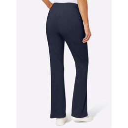 Damen Schlupfhosemarine, Gr. 50, unifarben, 95% Baumwolle, 5% Elasthan, Hosen