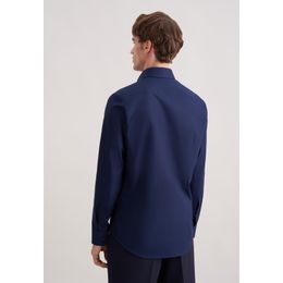 Seidensticker Herren Businesshemd "Schwarze Rose", blau, Gr. S, unifarben, 100% Baumwolle, Hemden, Slim 1/1 Kentkragen Uni