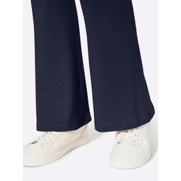 Damen Schlupfhosemarine, Gr. 54, unifarben, 95% Baumwolle, 5% Elasthan, Hosen