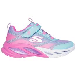 Skechers M&auml;dchen Sneaker "COSMIC GLOW LIGHTS", Gr. 30, bunt, Lederimitat, Textil, kontrastfarbene Details, Schuhe, Klettschuh mit Glitzer,