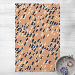 Bilderwelten Kork-Teppich Illustration blau Korkmatte - Dicker Borstenpinsel Eifel - Deko Wohnzimmer Schlafzimmer
