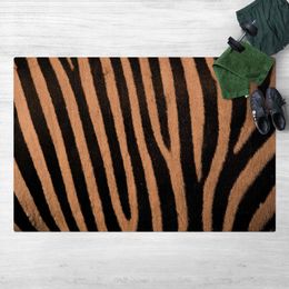 Bilderwelten Kork-Teppich Motiv braun Tiere Korkmatte - Zebrafell - Zebra Wohnzimmer Schlafzimmer
