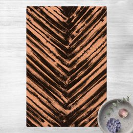 Bilderwelten Kork-Teppich modern schwarz weiss originell Korkmatte - Lamellen Schwarz Wei&szlig; - Deko Wohnzimmer Schlafzimmer