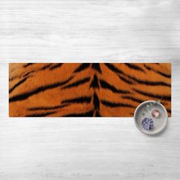 Kork-Teppich - Tigerfell - Motiv braun Tiere Korkmatte Tiger Wohnzimmer Schlafzimmer