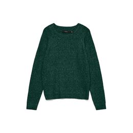 V&eacute;ro Moda VERO MODA Damen Rundhalspullover "VMDOFFY LS O-NECK BLOUSE GA NOOS", gr&uuml;n, Gr. L, meliert, Strick, Obermaterial: 94% Polyester, 3% Elasthan, 3%