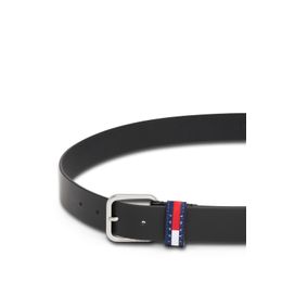 Tommy Jeans Herren Lederg&uuml;rtel "TJM RYAN 3.5 cm breit", schwarz, Gr. 110, Rindsleder, G&uuml;rtel, mit Logo auf G&uuml;rtelschlaufe