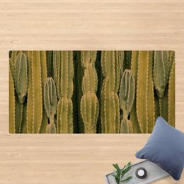 Bilderwelten Kork-Teppich Tropisch gr&uuml;n Korkmatte - Kaktus Wand - Deko Wohnzimmer Schlafzimmer