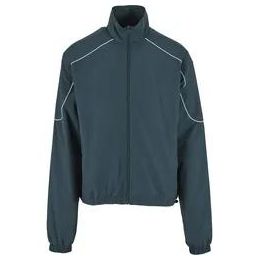 Trainingsjacke Urban Classics "Urban Classics Piped Panel Trackjacket", Herren, Gr. 5XL, bottlegr&uuml;n, 100% Polyester, gestreift, normal, amerikanischer Ausschnitt, Jacken Trainingsjacke