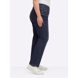 sheego Damen Bequeme Jeans, blau, Gr. 46, unifarben, 99% Baumwolle, 1% Elasthan, Jeans