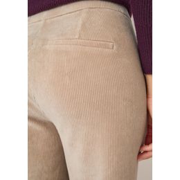 Cecil Damen Cordhose "NEELE", beige, Gr. XXL, unifarben, Web, Obermaterial: 65% Baumwolle, 33% Polyester, 2% Elasthan. Futter: 100% Baumwolle, Hosen,